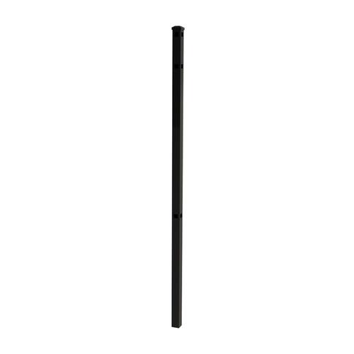 Ironcraft 2-in x 2-in W x 6-1/2-ft H Black Aluminum Corner Fence Post ...