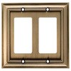 Allen + roth Cosgrove 2-Gang Aged Brass Double Wall Plate at Lowes.com