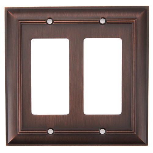 allen + roth Cosgrove 2-Gang Oil-Rubbed Bronze Double Decorator Wall ...