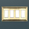 Allen + roth Cosgrove 4-Gang Antique Brass Quad Wall Plate at Lowes.com