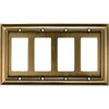 Allen + roth Cosgrove 4-Gang Antique Brass Quad Wall Plate at Lowes.com