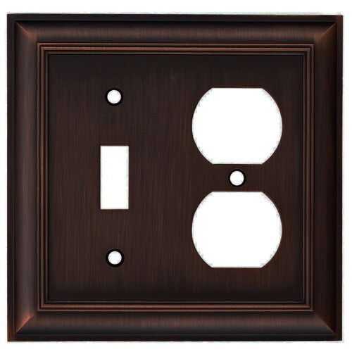 allen + roth Cosgrove 2-Gang Oil-Rubbed Bronze Double Toggle/Duplex ...