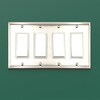 Allen + roth Market 4-Gang Satin Nickel Quad Wall Plate at Lowes.com