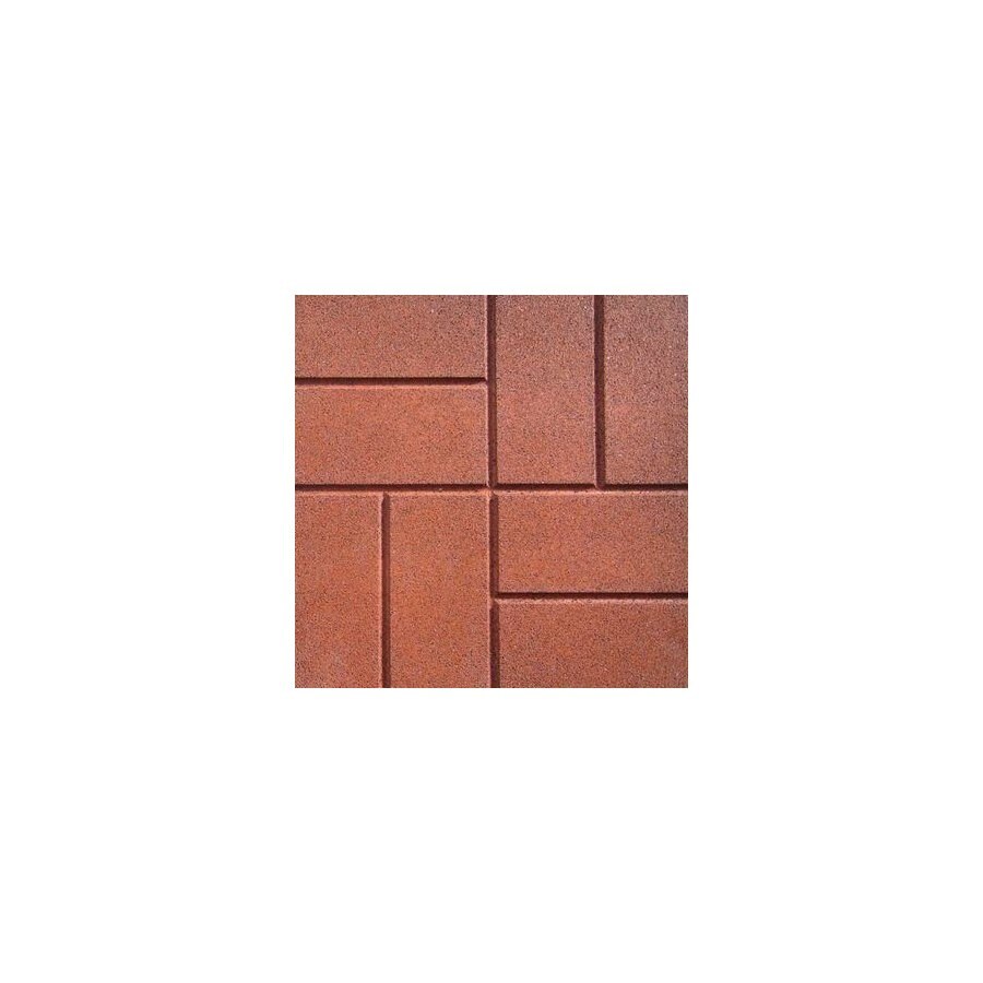 Garden Plus 16-in L x16-in W Rubber Red Paver at Lowes.com
