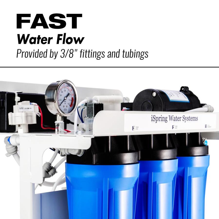 iSpring Commercial Grade Reverse Osmosis Water System with Booster Pump ...