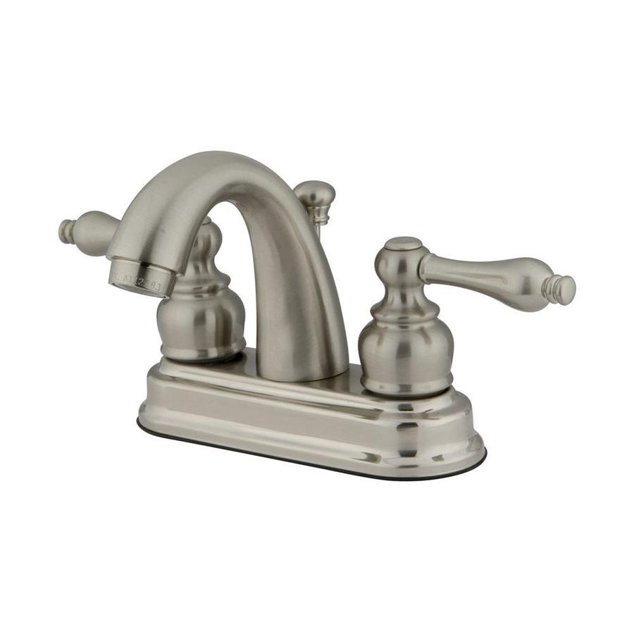 Elements of Design Chicago Brushed Nickel 2-handle 4-in Centerset ...