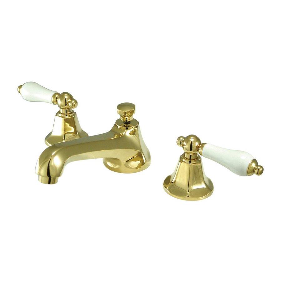 Elements of Design New York Polished Brass 2-Handle Widespread Bathroom ...