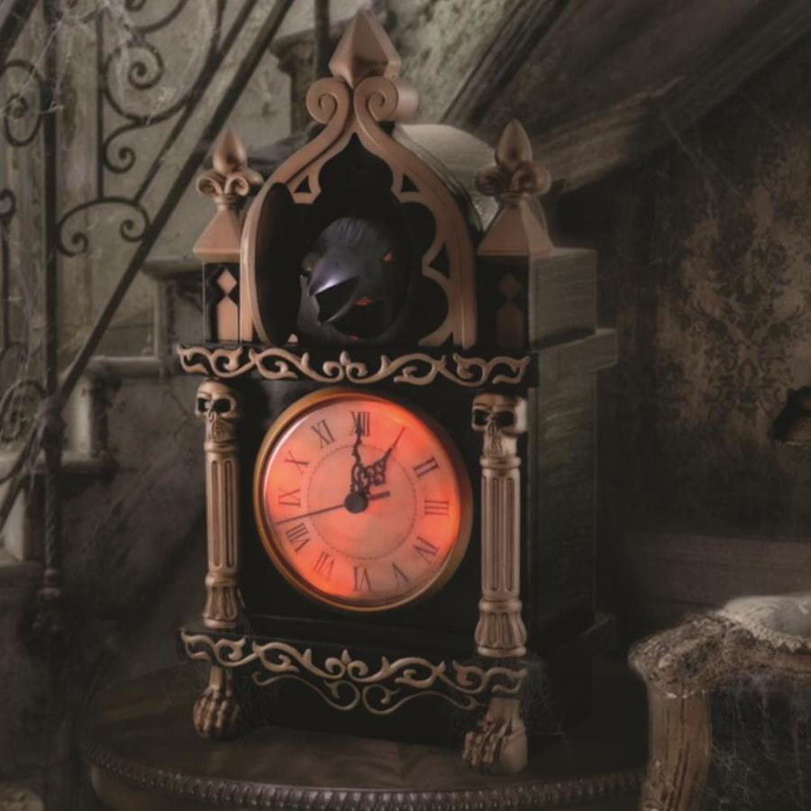Tekky Haunted Raven Clock in the Novelty Halloween Decorations ...