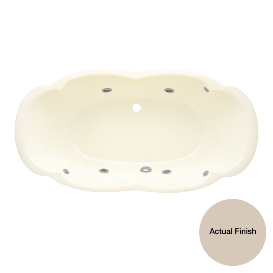 Aqua Glass 70-in L x 35-1/8-in W x 21-in H Pure Indulgence Dark Bone ...