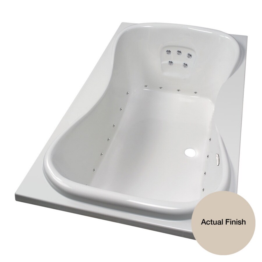 Aqua Glass 72-in L x 42-in W x 24-3/4-in H Pure Indulgence Dark Bone ...
