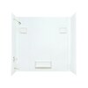 Mustee Durawall White Fiberglass Bathtub Wall Surround (Common: 30-in x ...