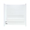 Mustee Topaz White Fiberglass Bathtub Wall Surround (Common: 30-in x 60 ...