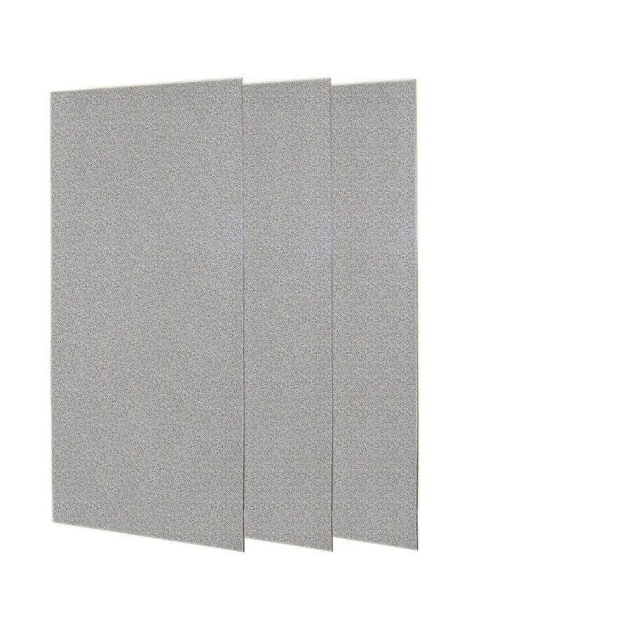 Swanstone 36"W x .25"D x 72"H Gray Granite Back Shower Wall Surrounds ...