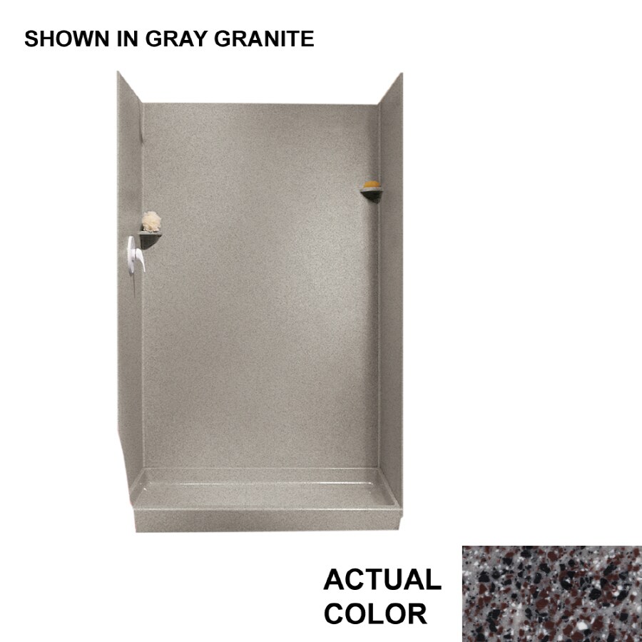 Swanstone 48-in W x 34-in D x 72-in H Purple Sage Fiberglass/Plastic ...