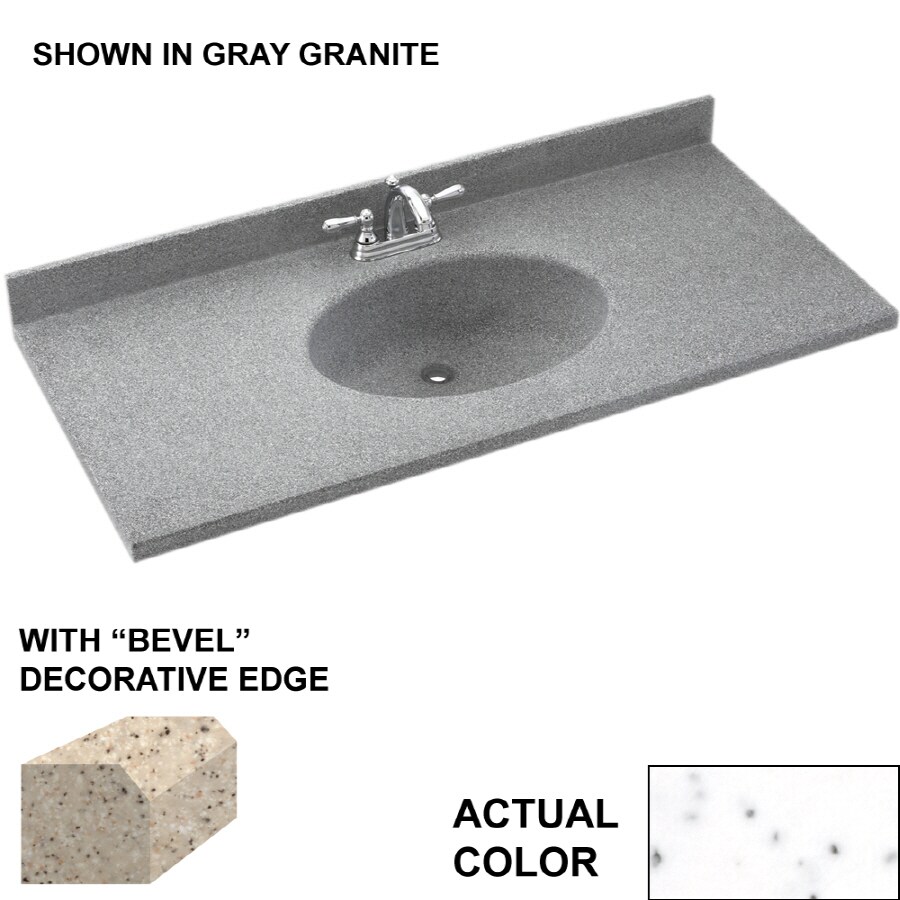 Swanstone 25"W x 22"D Arctic Granite Composite Vanity Top at Lowes.com