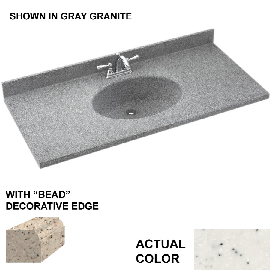 Swanstone 43"W x 22"D Tahiti Matrix Composite Vanity Top at Lowes.com