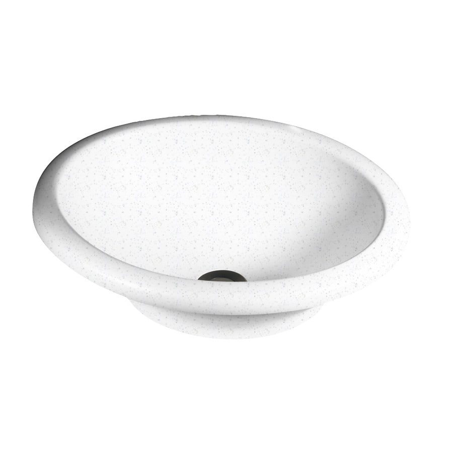 Swanstone Hilo Arctic Granite Solid Surface Vessel Oval Bathroom Sink ...