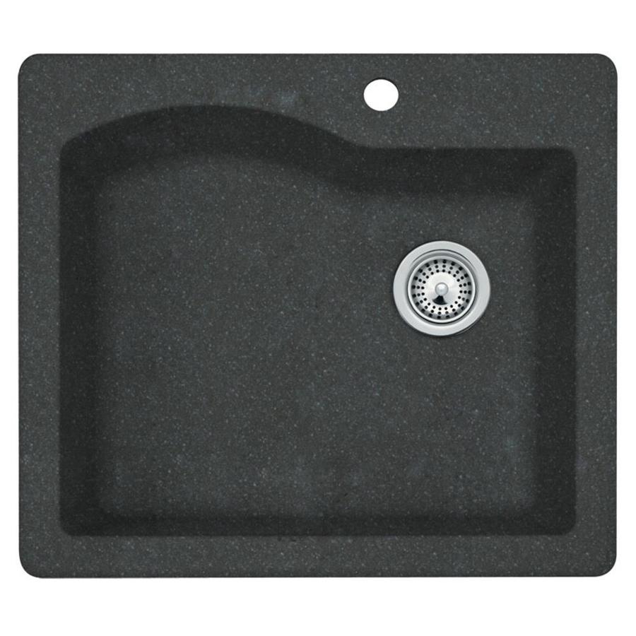 Swanstone Drop-in or undermount 25-in x 22-in Granite Single bowl ...