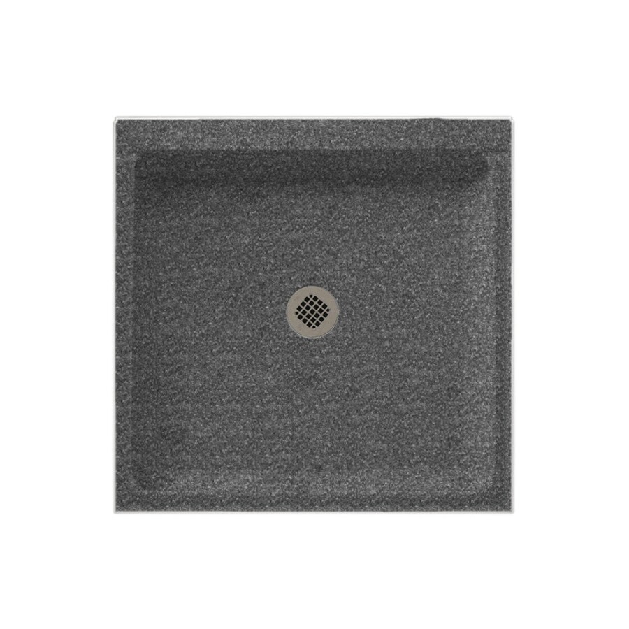 SWAN Night Sky Solid Surface Shower Base 32-in W x 32-in L with Center ...