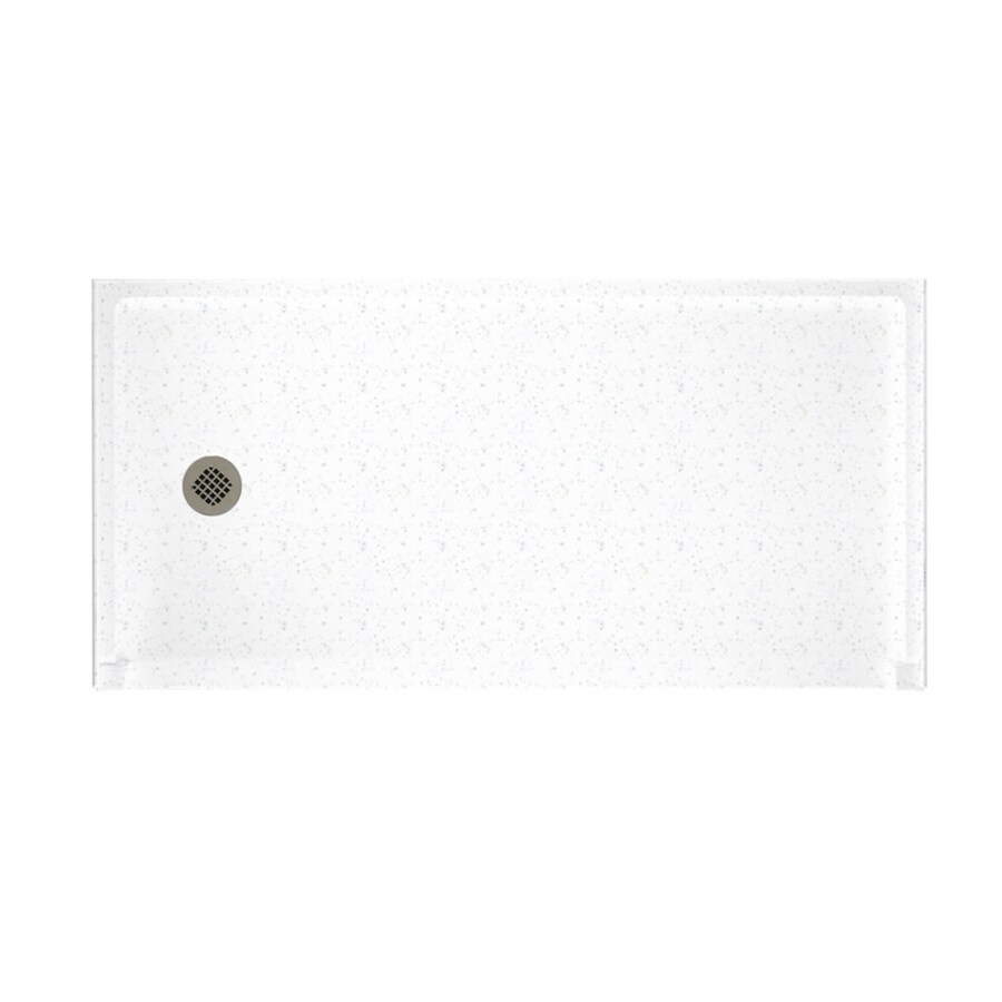 Swanstone Arctic Granite Solid Surface Shower Base (Drain Included ...
