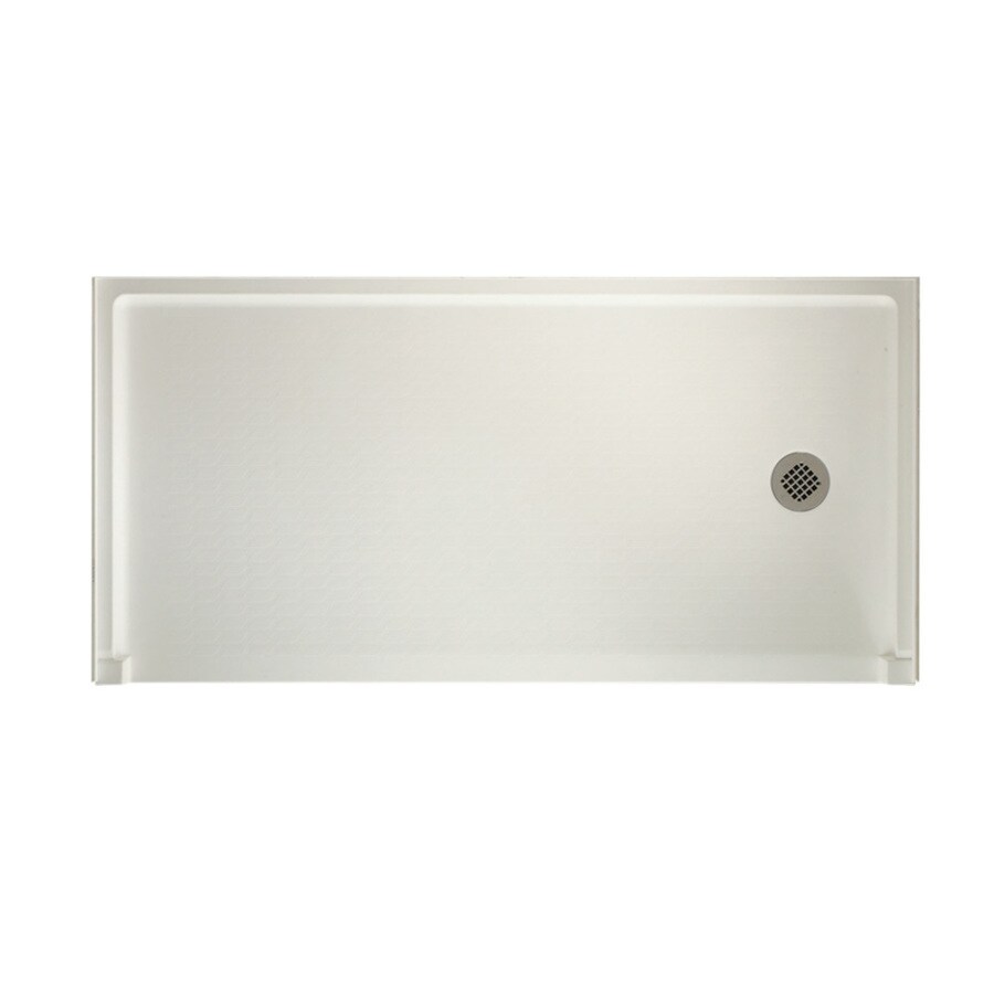 SWAN Bisque Solid Surface Shower Base 30-in W x 60-in L with Right ...