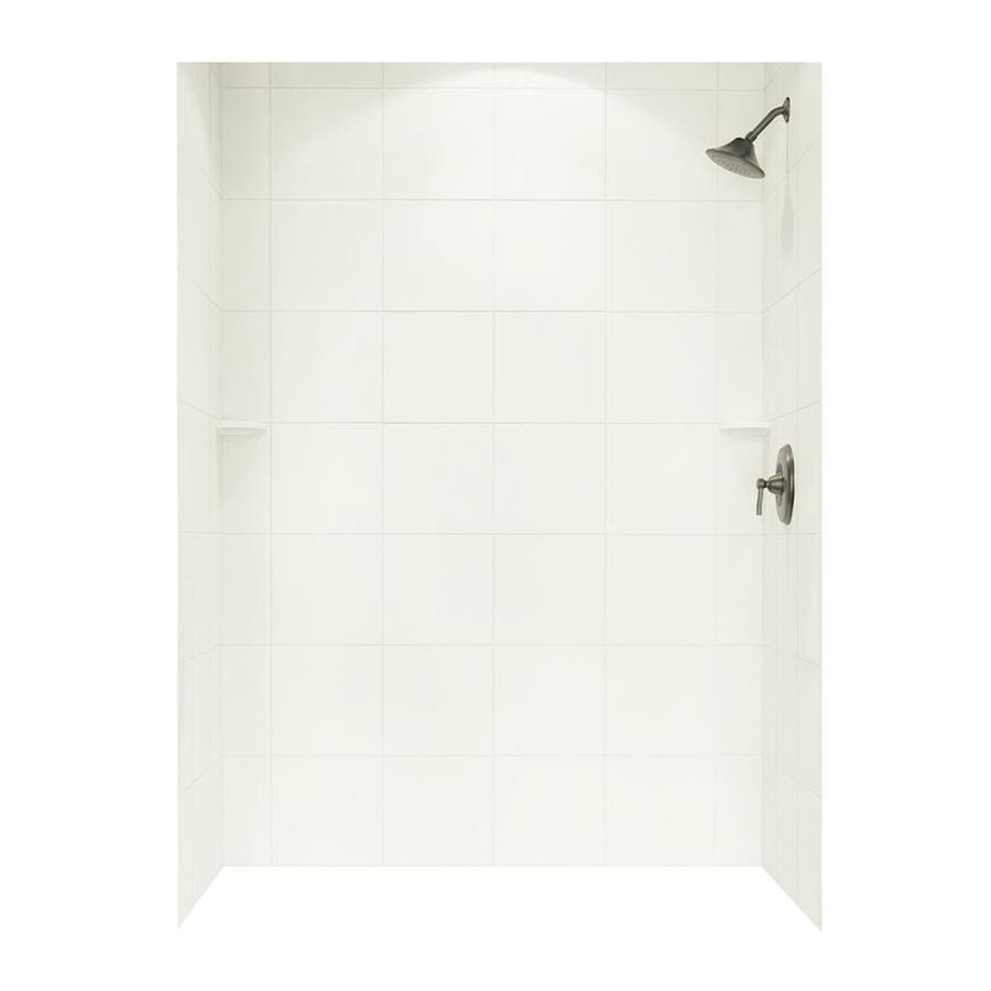 SWAN Bisque Panel Kit Shower Wall Surround (62-in x 36-in) in the ...