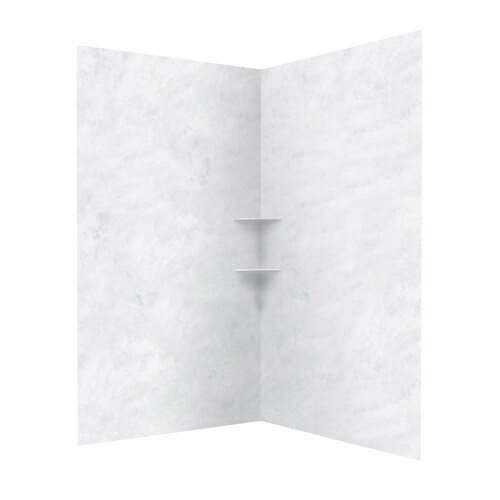 Swanstone Ice Solid Surface Shower Wall Surround Corner Wall Panel ...