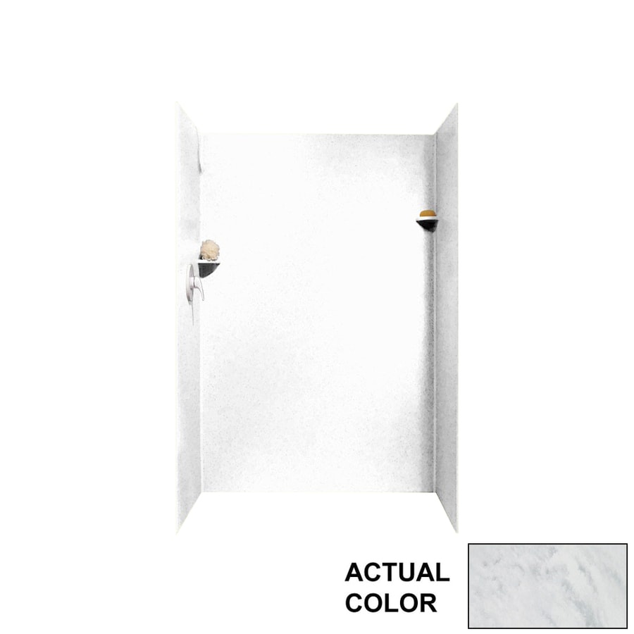 Swanstone Tundra Shower Wall Surround Side And Back Wall Kit (Common ...