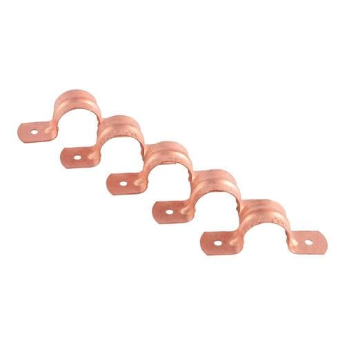 HoldRite 5-Pack 1/2-in to 1/2-in dia Copper Plated Steel 2-Hole Pipe ...