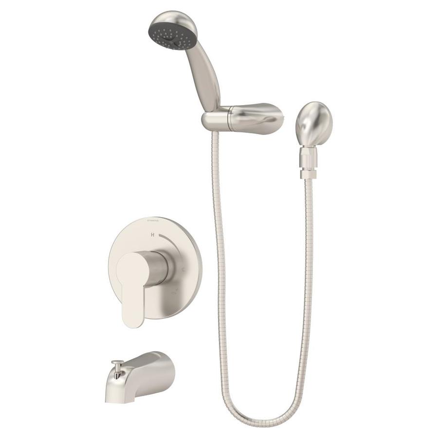 Symmons Identity Satin Nickel 1-Handle Bathtub and Shower Faucet in the ...