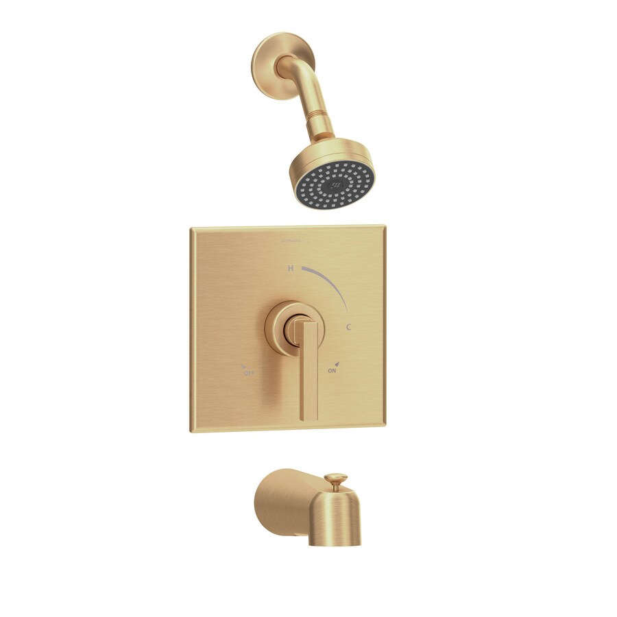Symmons Duro Brushed Bronze 1-Handle Bathtub and Shower Faucet with ...