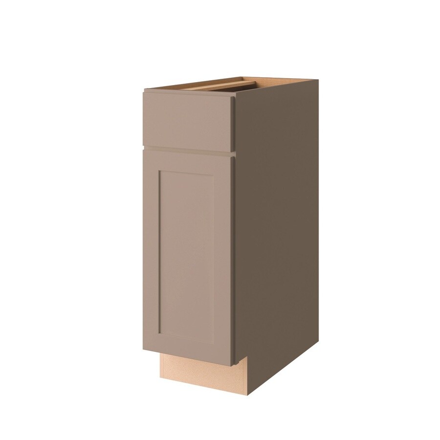 Project Source 12-in W x 34.5-in H x 24-in D Gray Door and Drawer Base ...