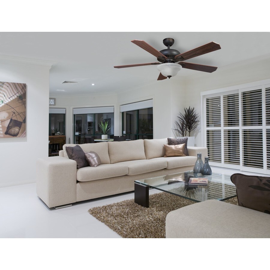 Harbor Breeze Crosswinds 52-in Oil-Rubbed Bronze Indoor Ceiling Fan ...