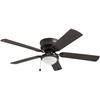 Harbor Breeze Armitage 52-in Bronze LED Indoor Flush Mount Ceiling Fan ...