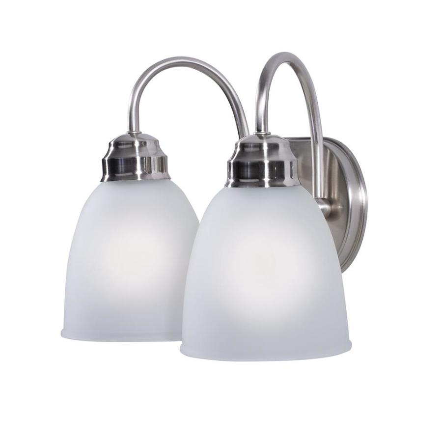 Project Source Wynfield 2-Light Nickel Traditional Vanity Light in the ...