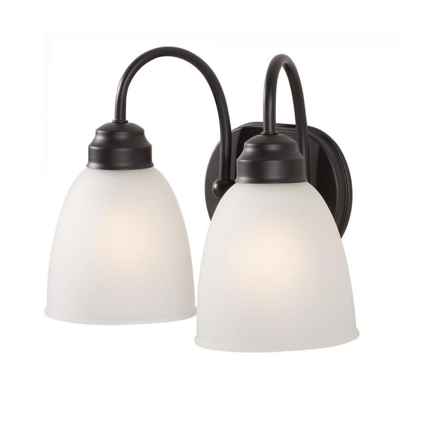 Project Source Wynfield 2-Light Bronze Traditional Vanity Light in the ...