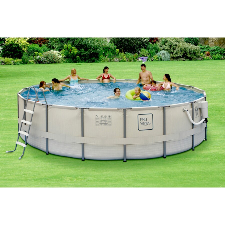 Summer Waves Elite 18-ft x 18-ft x 52-in Round Above-Ground Pool in the ...