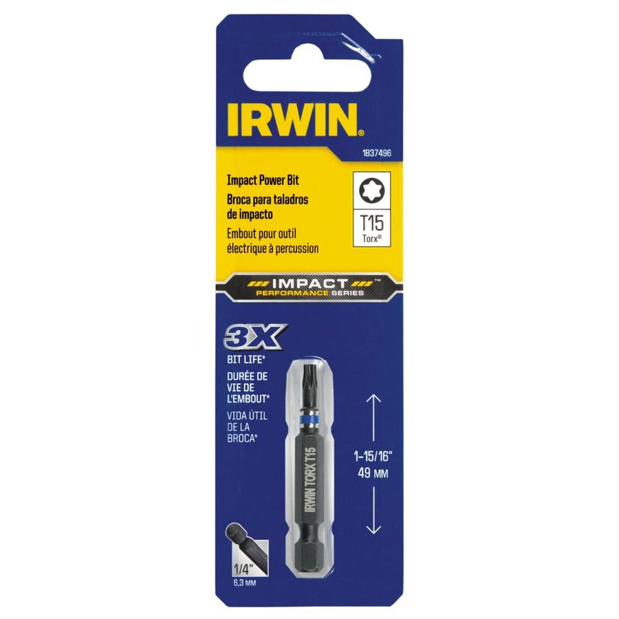 IRWIN 1/4-in x 1-15/16-in Torx Impact Driver Bit at Lowes.com