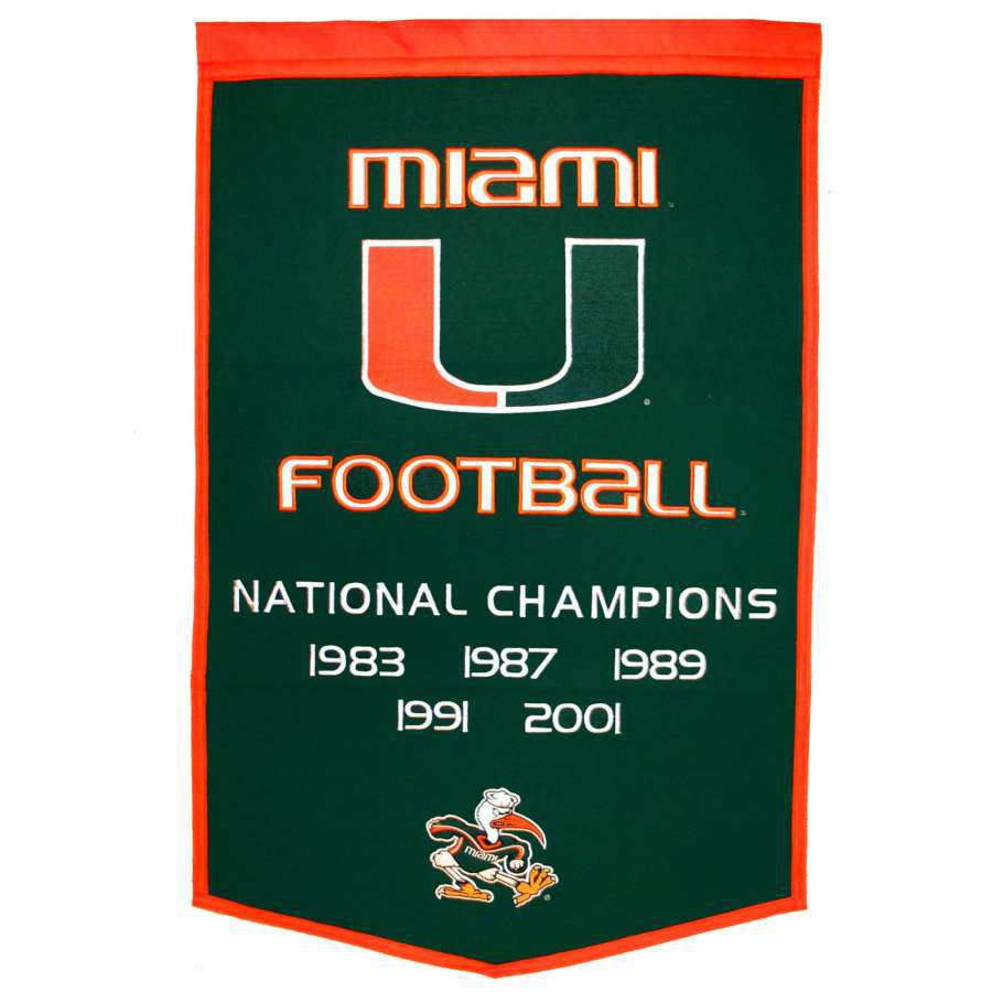 Winning Streak Miami Hurricanes Banner in the Decorative Banners ...