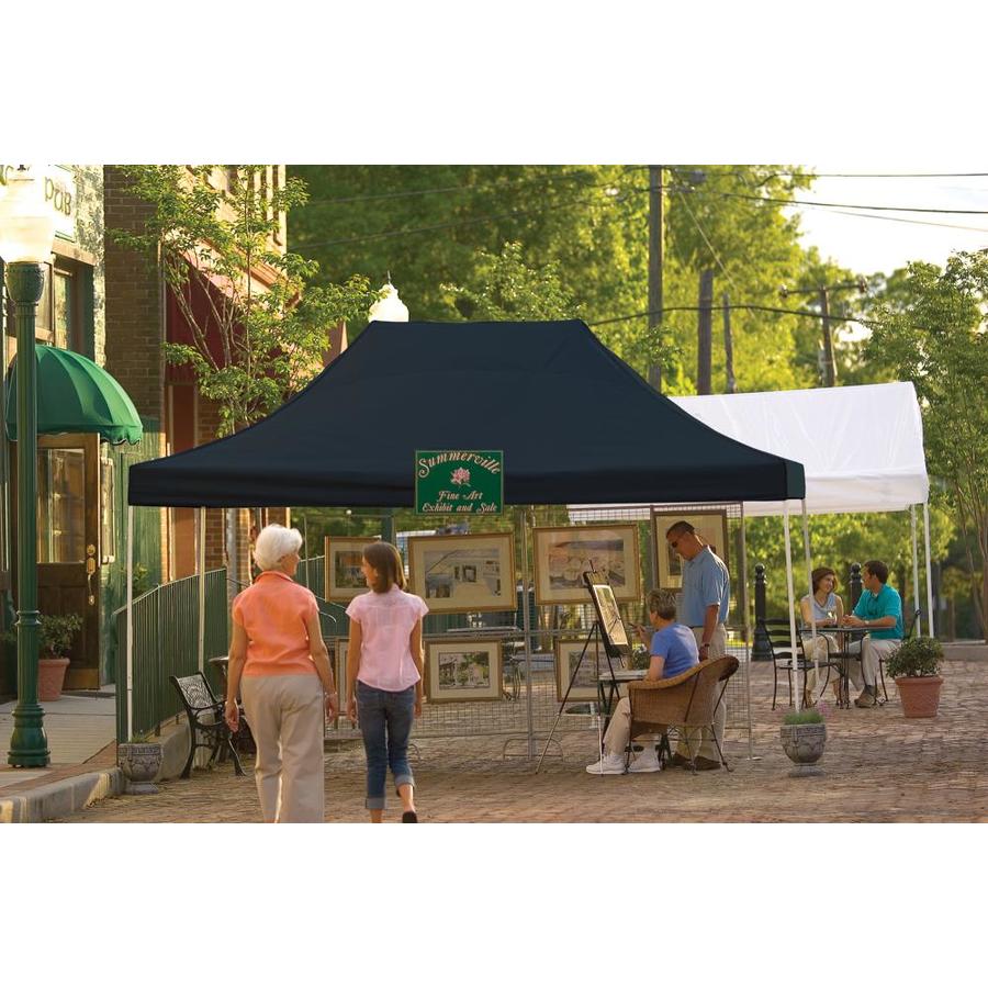 ShelterLogic 15.94-ft x 10.64-ft Rectangle Black Pop-up canopy in the ...