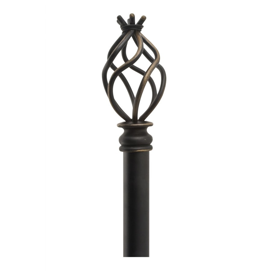 Allen + roth 72-in to 144-in Aged-Bronze Steel Single Curtain Rod at ... Allen + roth 72-in to 144-in Aged-Bronze Steel Single Curtain Rod at ...