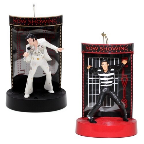 ELVIS Multi Colored Plastic Musical Elvis Ornament Color Changing ...