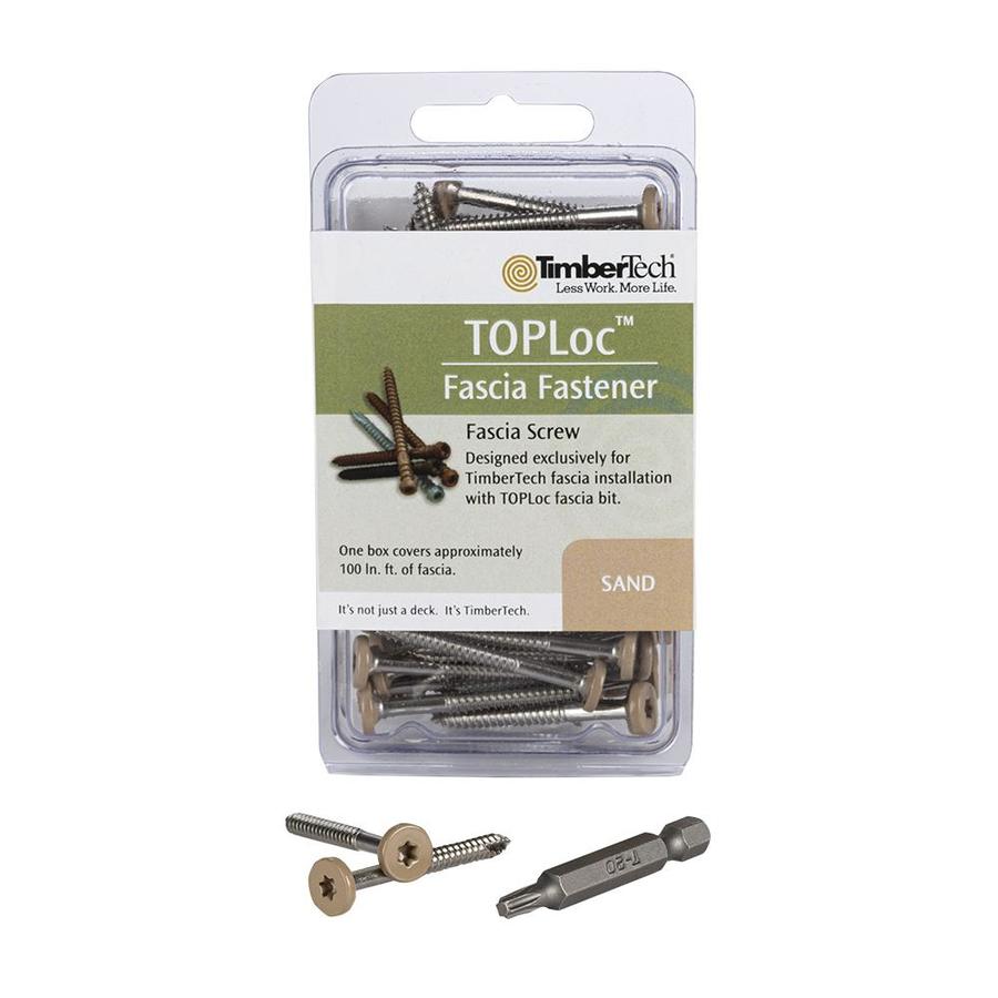TimberTech TOPLoc Fascia Pack Sand (100 Screws, 1 bit) in the Deck ...