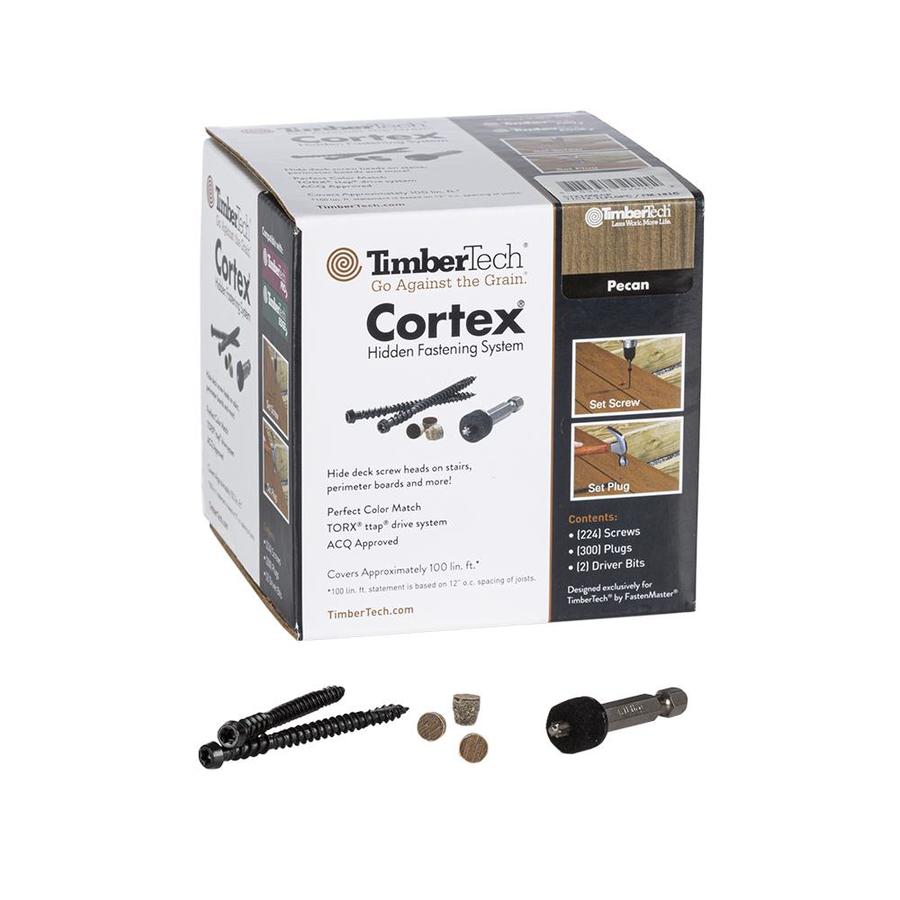 TimberTech Cortex 100-lin ft Coverage Pecan Self-Drilling Concealed ...