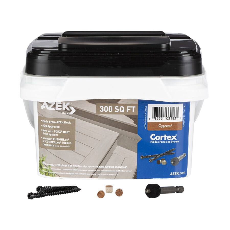 TimberTech Cortex- 300 SQ FT Vintage Cypress (1,050 screws, 1,200 plugs ...