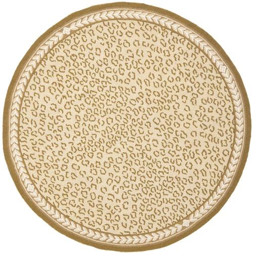 Safavieh Chelsea Leopard 5 x 5 Ivory Round Animal Print Lodge ...