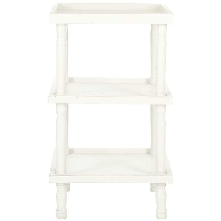 Safavieh Esmeralda Shady White Wood Casual End Table at Lowes.com