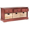 Safavieh Damien Coastal Red Storage Bench at Lowes.com