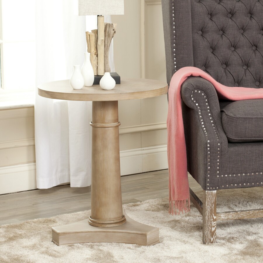 Safavieh Kipp Natural Wood Round Rustic End Table in the End Tables ...