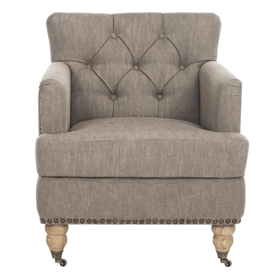 Safavieh Colin Casual Taupe Linen Club Chair at Lowes.com